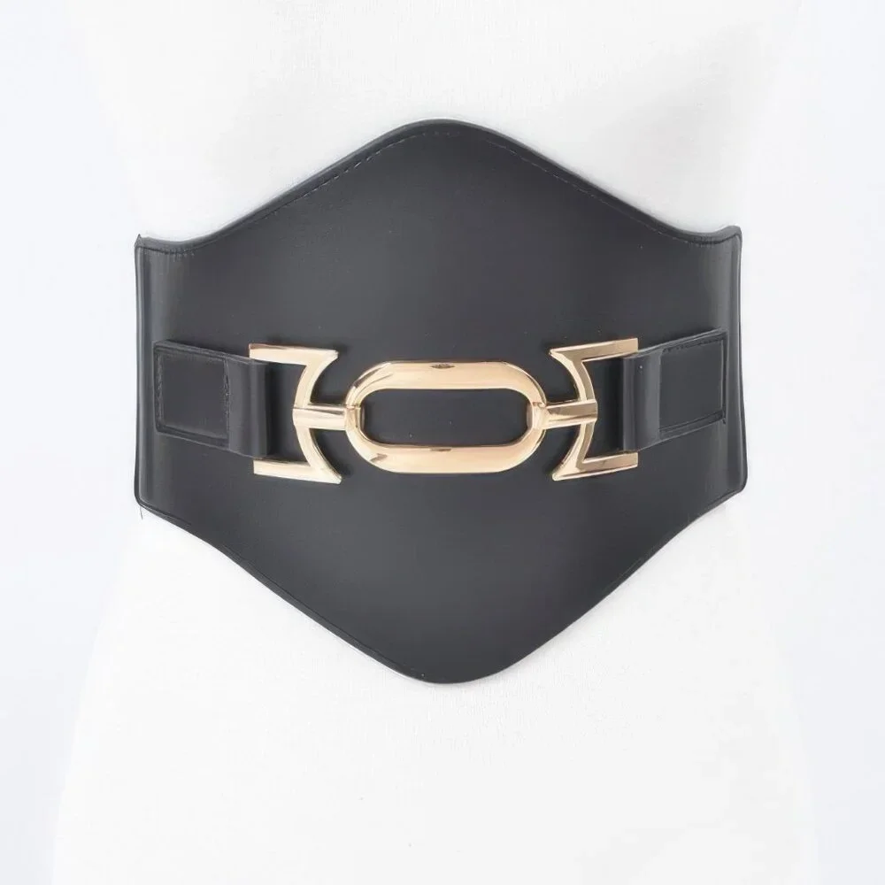 BB Boutique | Accessories | Faux Leather Wide Elastic Plus Size Belt ...